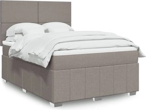 Box spring postel s matrací taupe 140x190 cm textil 3293960