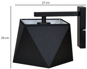 Nástěnné svítidlo Diamond, 1x textilní stínítko (výběr z 5 barev)