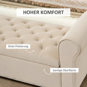 HOMCOM Lavice do ložnice se skladovacím prostorem a zaoblenými opěrkami, čalouněná lavice v sametovém vzhledu, pro předsíň a obývací pokoj, 126x48,5x…