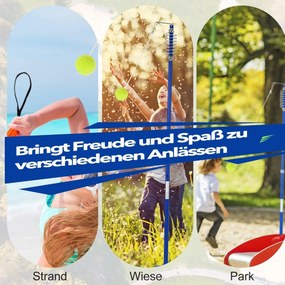 Costway Portable Tetherball Set 3 úrovně výškově nastavitelná sada s míčem
