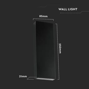 LED Venkovní nástěnné svítidlo LED/8W/230V 4000K IP65 černá