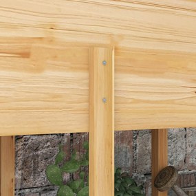 Outsunny Vyvýšený městský zahradní dřevěný pěstební stůl 115x55x80 cm s netkanou textilií pro pěstování rostlin, květin a zeleniny