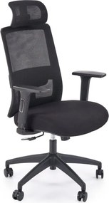 Kancelářská ergonomická židle SWIFT — síť / látka, černá