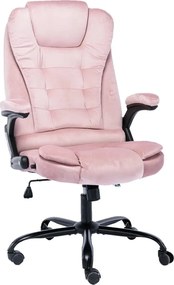 vidaXL Kancelářská židle samet [20570] Barva: Růžová