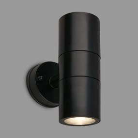 BRILO 3792025 Venkovní nástěnné svítidlo, IP54 voděodolné a prachotěsné, Up/Down, 16cm výška, černá - BRILO