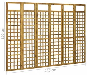 Paravan akáciové dřevo / treláž Dekorhome 160x170 cm (4-dílný)