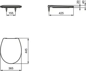Ideal Standard Eurovit - WC sedátko | bílá