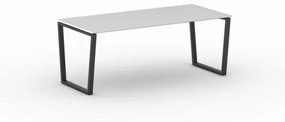 Kancelářský stůl PRIMO IMPRESS, černá podnož, 2000 x 900 mm, bílá