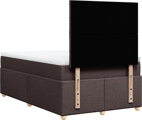 Box spring postel s matrací tmavě hnědá 120x200 cm textil 3291250
