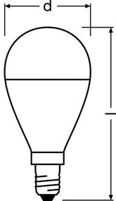 LED žárovka E14 OSRAM CL P FR 7W (60W) neutrální bílá (4000K), hruška