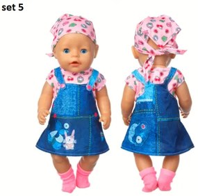 Roztomilé sety oblečků na American girl a BABY Born 43 cm Varianta: Set 5