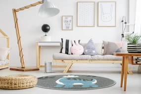 Dětský koberec Lima C880A šedý / tyrkysový