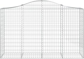 Klenuté gabionové koše 13ks 200x50x120/140cm pozinkované železo 3145672