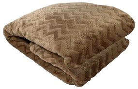 KARO Přehoz na postel z mikrovlákna 200x220 Zigzag beige 12