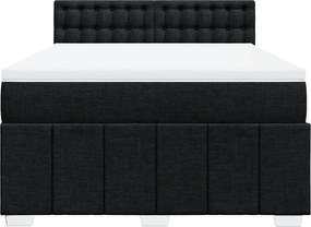 Box spring postel s matrací černá 160x200 cm textil 3289435