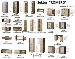 Dolmar Policová skříň ROMERO R6