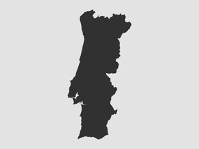 Portugalsko mapa - kovový obraz na zeď Velikost: 125cm