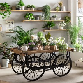 Massive home | Odkládací retro vozík Wood Cart VÝPRODEJ