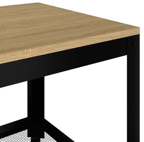 Konferenční stolek Dublin - MDF a železo - 90x45x45cm | světle hnědý a černý