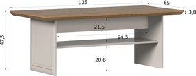 Obývací stěna KORA k | 4 díly | 374 cm | kašmír/dub mavelia
