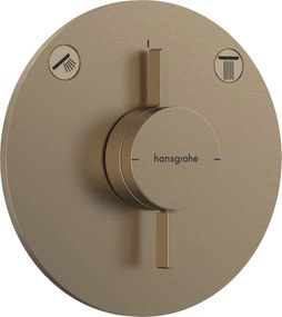 Hansgrohe DuoTurn S, baterie pod omítku pro 2 spotřebiče, kartáčovaný bronz, HAN-75418140