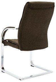 Petromila Konzolová kancelářská židle hnědá textil