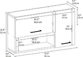 Nástěnná skříňka Akasya White