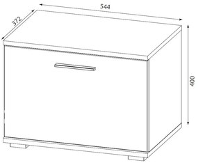 Předsíňová lavice na boty Prego, bílá lesk