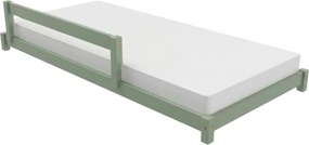Benlemi Dřevěné dětské jednolůžko LUCKY Zvolte barvu: Šalvějová zelená, Zvolte rozměr: 80x180 cm, Zvolte zábranu: S přední zábranou