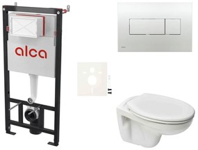 Cenově zvýhodněný závěsný WC set Alca do lehkých stěn / předstěnová montáž+ WC S-Line S-line Pro SIKOASP5