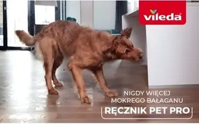Vileda Pet Pro L šedá / Osuška pro zvířata / mikrovlákno / 100 x 65 cm