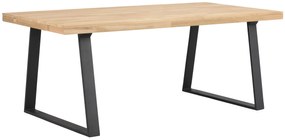 Přírodní masivní dubový jídelní stůl Rowico Madis U, 170 cm