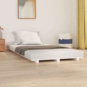 vidaXL Rám postele 75 x 190 cm masivní borové dřevo [824594] Barva: Bílá