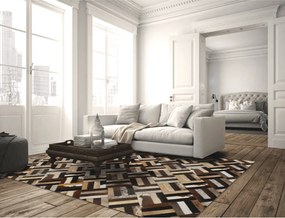 Luxusní koberec, pravá kůže, 70x140, KŮŽE TYP 2