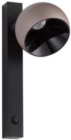 LED champaign zlato-černé nástěnné svítidlo Lusa