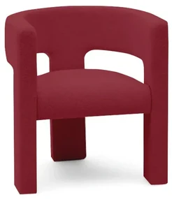 Vínové designové křeslo ALPAH B VELVET
