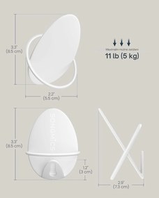 Sada 4 ks háčků na oblečení Ripple bílá