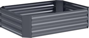 Vyvýšený záhon Outsunny z oceli, studený rám pro pěstování, zahradní květinový box, stohovatelný, pěstební záhon na zeleninu 120x90x30cm pro zahradu …