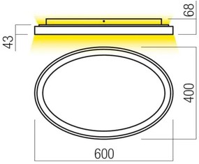 Redo 01-3806 - LED Stmívatelné stropní svítidlo NOBU LED/60W/230V bílá