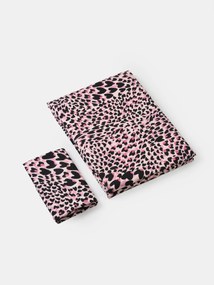 Sinsay - Ložní souprava s motivem srdcí ve stylu leopardího vzoru - béžová