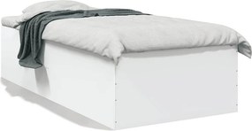Rám postele bílý 100 x 200 cm kompozitní dřevo 3280958