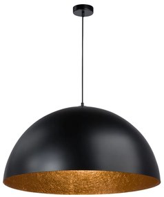 Lustr na lanku SFERA 1xE27/60W/230V pr. 50 cm černá/měděná