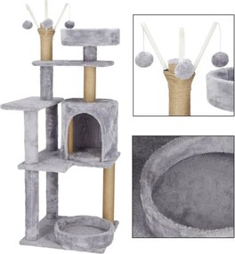 Škrabadlo pro kočky - Domeček s odpočívadly 5 pater 127 cm SPRINGOS PA1048
