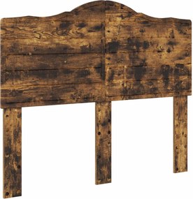 Rám postele s čelo Kouřový dub 120 x 190 cm Kompozitní dřevo 3413634
