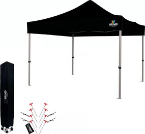 BRIMO Nůžkový párty stan EXCLUSIVE ALU 3x3 m bez stěn černý