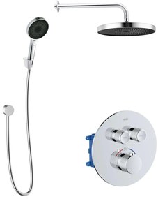 kielle Oudee - Sprchový set s termostatickou baterií pod omítku, pro 2 spotřebiče, s příslušenstvím EcoSpare a tělesem, chrom 20602SPT20