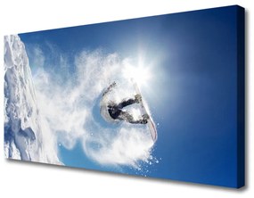 Obraz na plátně Snowboard Sport Sníh Zima 100x50 cm