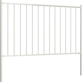 Plotový panel Woerden se sloupky ocelový 1,7x1 m bílý 145216