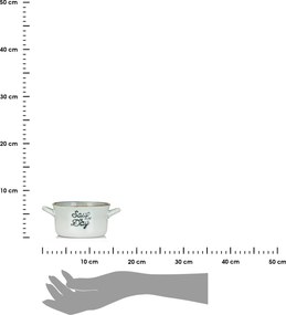 Kameninová miska na polévku Soup 500 ml světle šedá