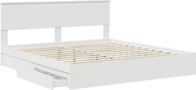 Postel s úložným prostorem Bílá 180 x 200 cm Kompozitní dřevo 3408431